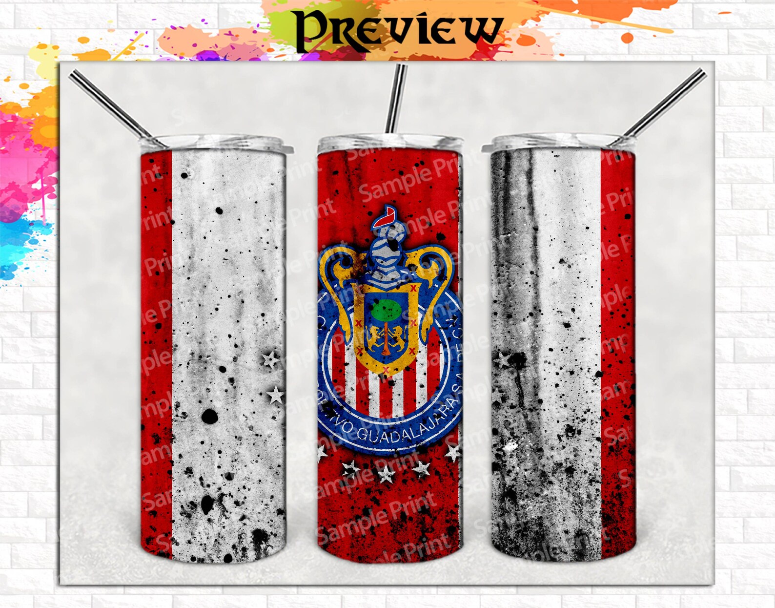 Chivas Del Guadalajara 6 Template Designs 2 Files Skinny - Etsy