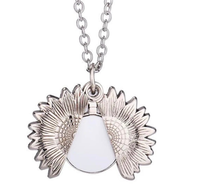 Packet of 10 Sunflower Sublimation Necklace / White Bulk - Etsy