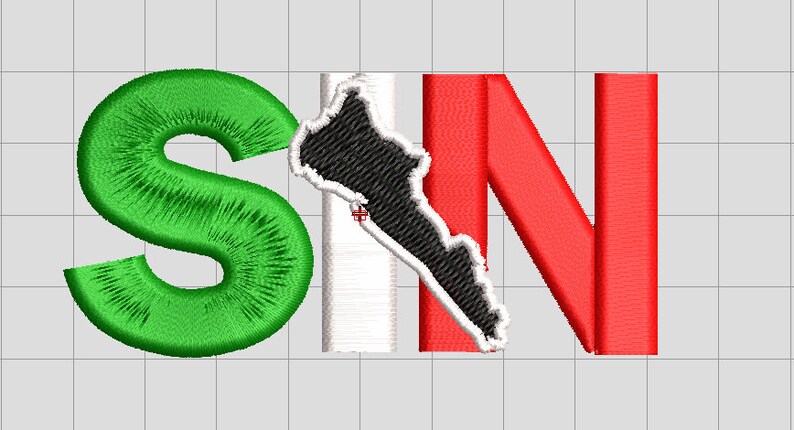 Sinaloa SIN Mexico Logo Embroidery Design Digital File - Etsy