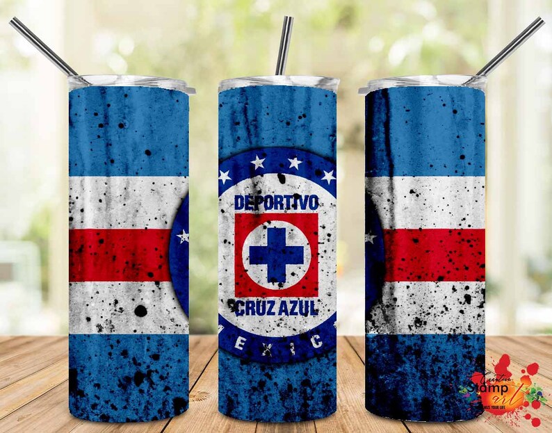 Cruz Azul Template Designs #1 | 2 Files | Skinny Tumbler & Straight ...