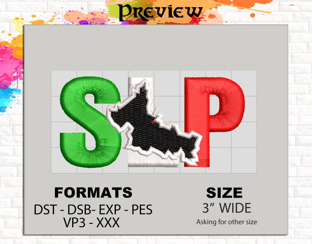 San Luis Potosi | SLP | Mexico | Logo Embroidery Design | Digital File ...