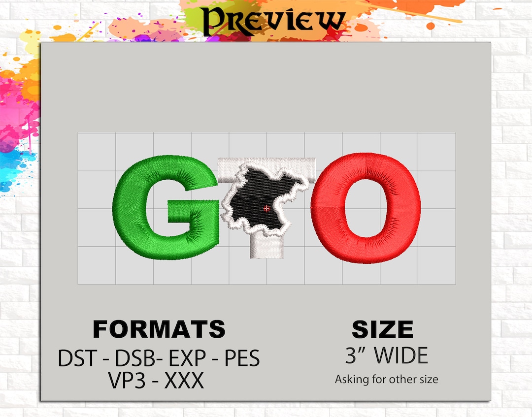 Guanajuato | GTO | Mexico | Logo Embroidery Design | Digital File Only ...