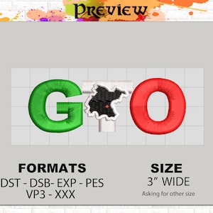 Guanajuato | GTO | Mexico | Logo Embroidery Design | Digital File Only ...