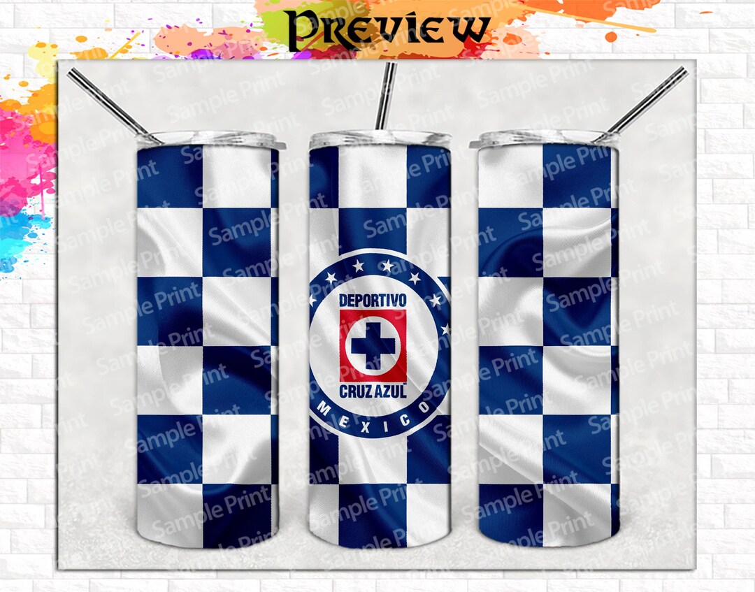 Cruz Azul Template Designs #3 | 2 Files | Skinny Tumbler & Straight ...