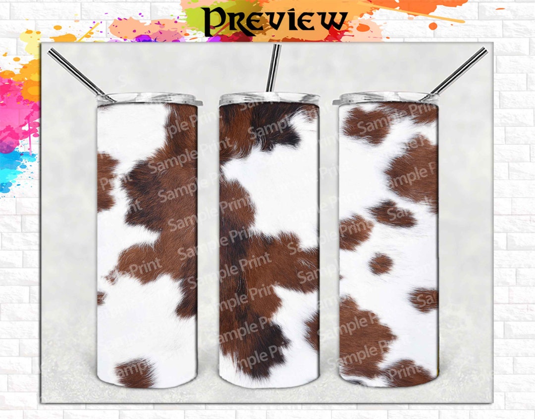 Cow Skin Inspired Template Designs Hd | 4 Files | Skinny Tumbler and ...
