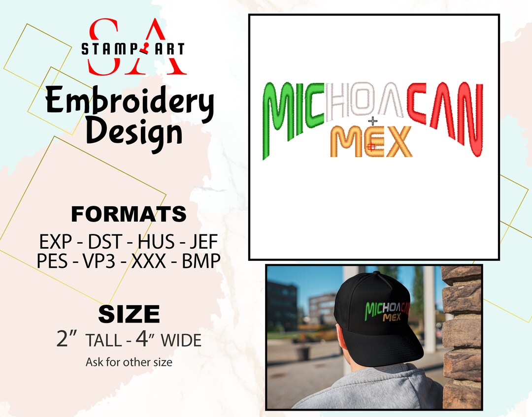 Michoacán | LOGO #2 | Mexico | Logo Embroidery Design | Digital File ...