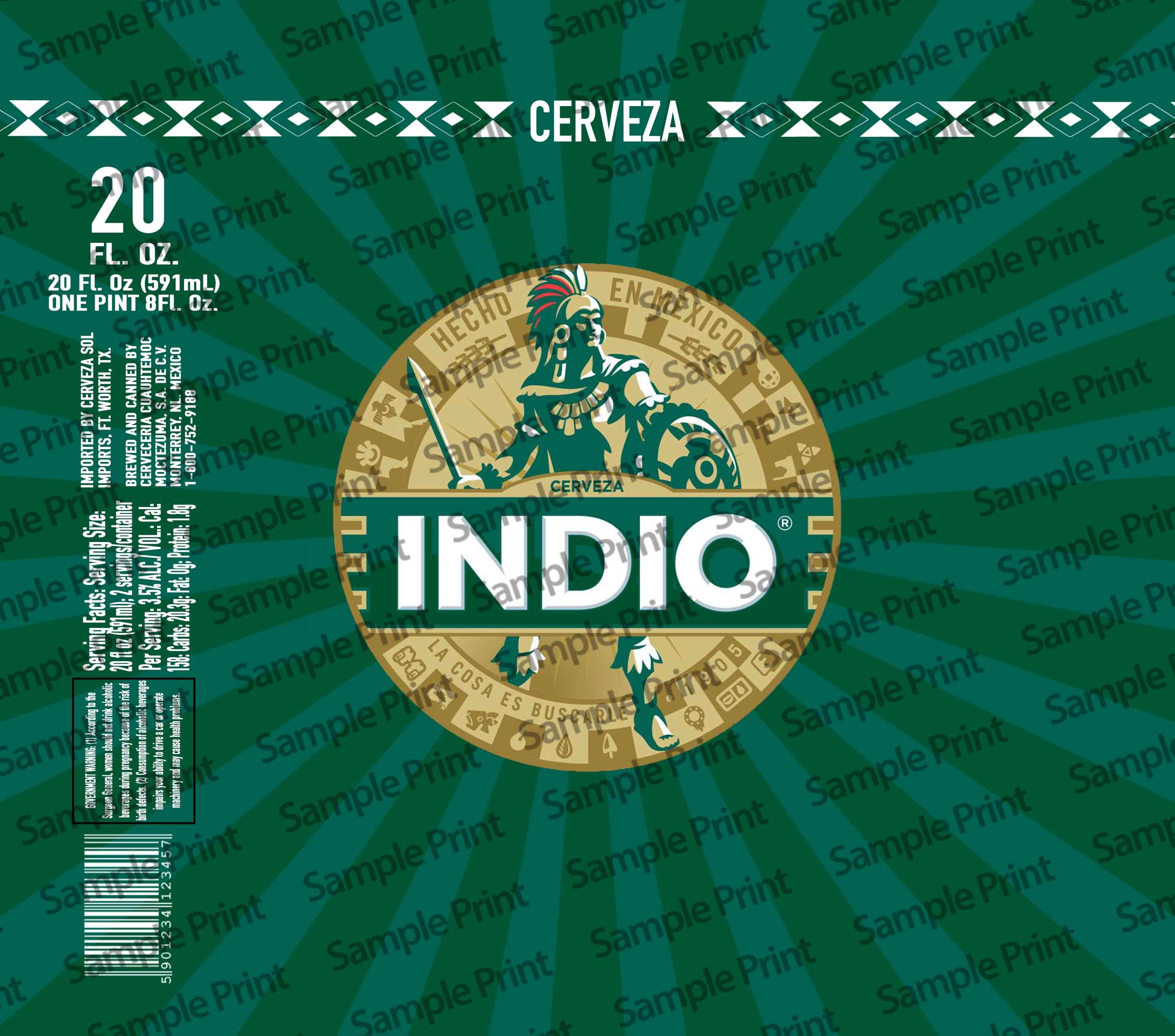 CERVEZA INDIO / Diseños de plantillas HD / 2 archivos / Skinny - Etsy ...