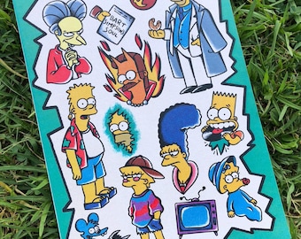 simpsons tattoo flash sheet