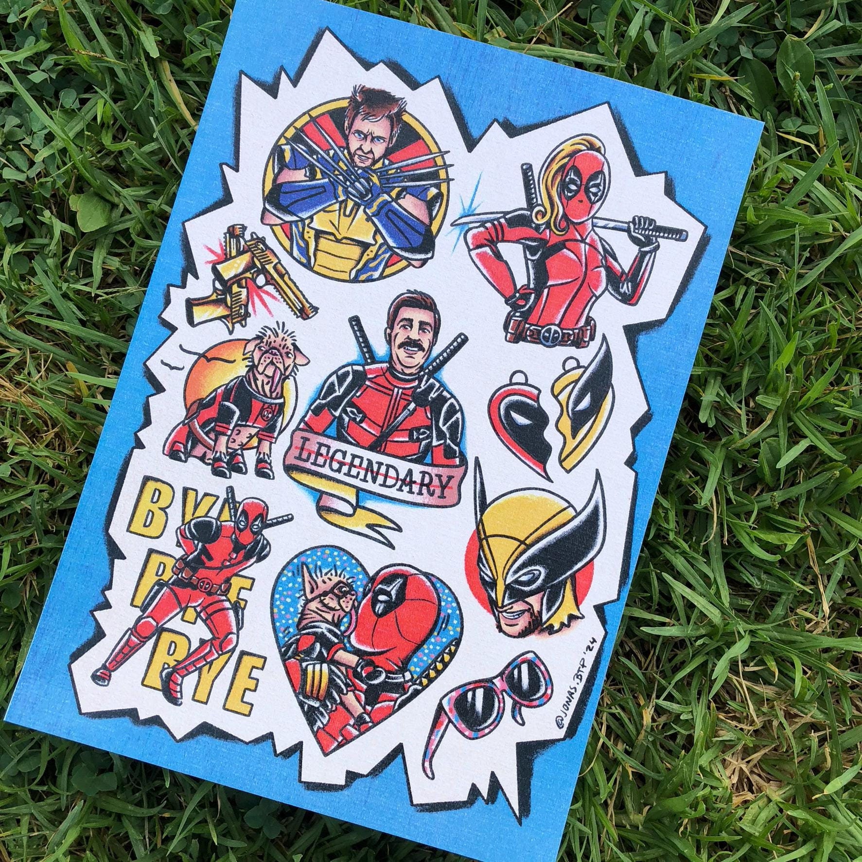 Deadpool Traditional Tattoos