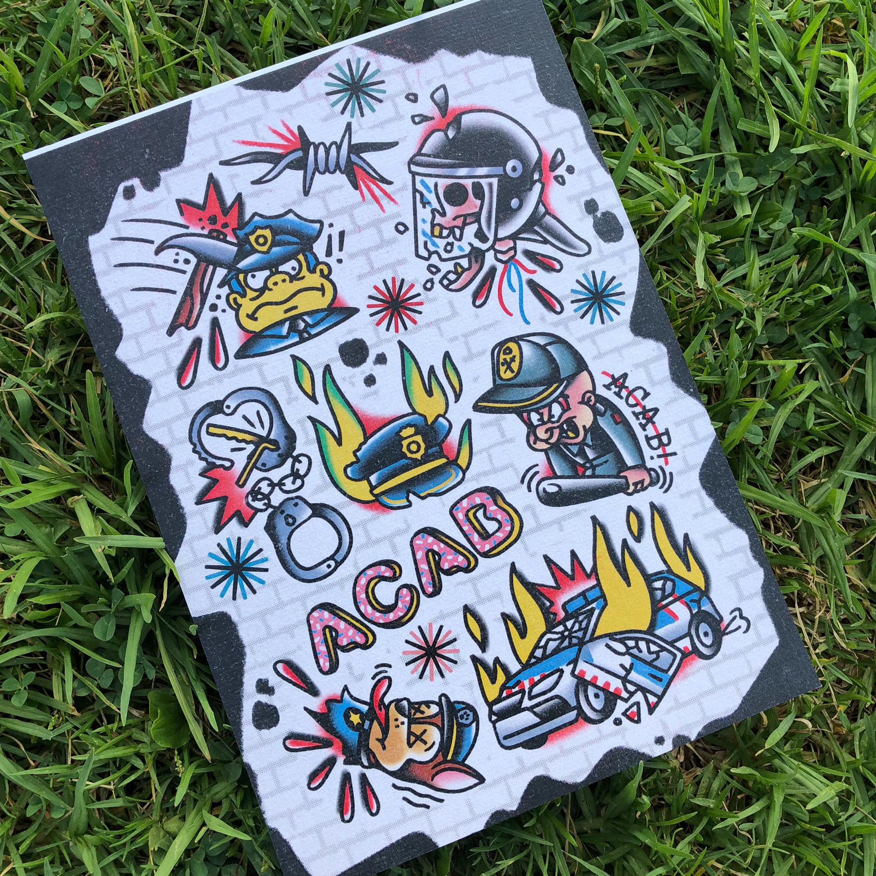 ACAB 1312/ Traditional Tattoo Flash Print - Etsy