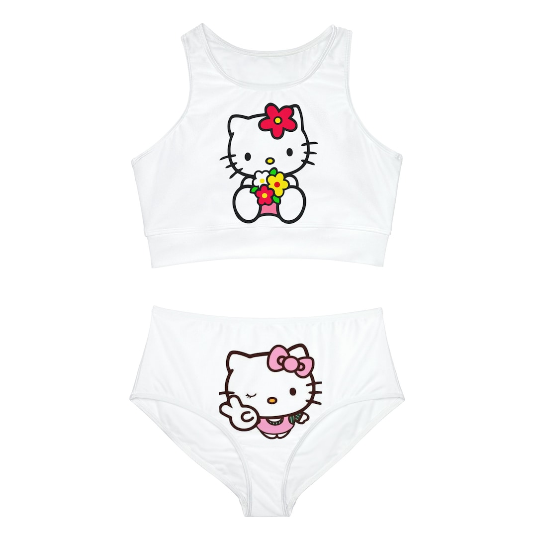 Hello Kitty Bikini Set Hello Kitty Cute Bikini Hello Kitty Etsy