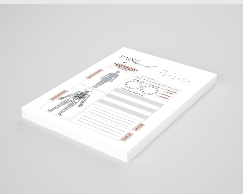 PAIN JOURNAL | Daily Pain Tracker | Journal Prompts | Pain Management ...