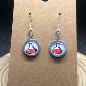 Nintendo Inspired Mismatched Super Mario 2 Potion Earrings--4 Styles ...