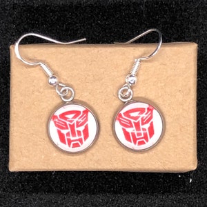 Transformers Inspired 12mm 80’s Retro Cartoon Earrings Decepticon and ...