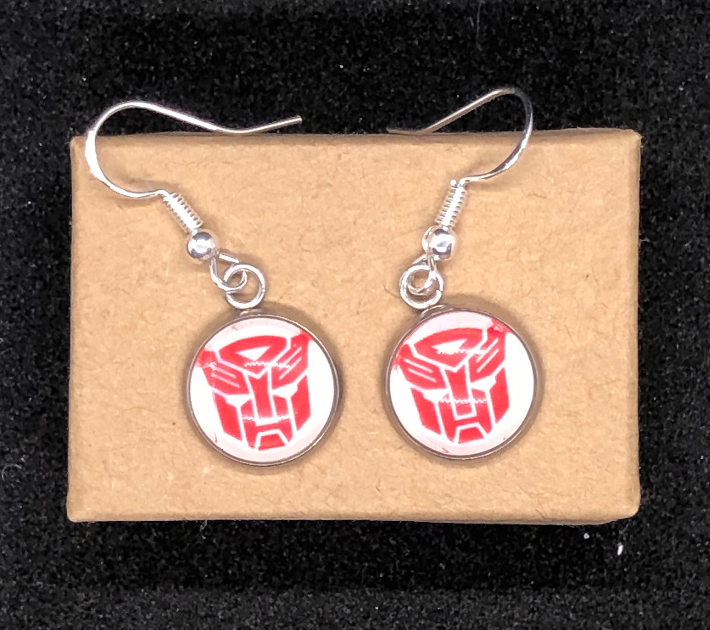 Transformers Inspired 12mm 80s Retro Cartoon Earrings Decepticon and ...