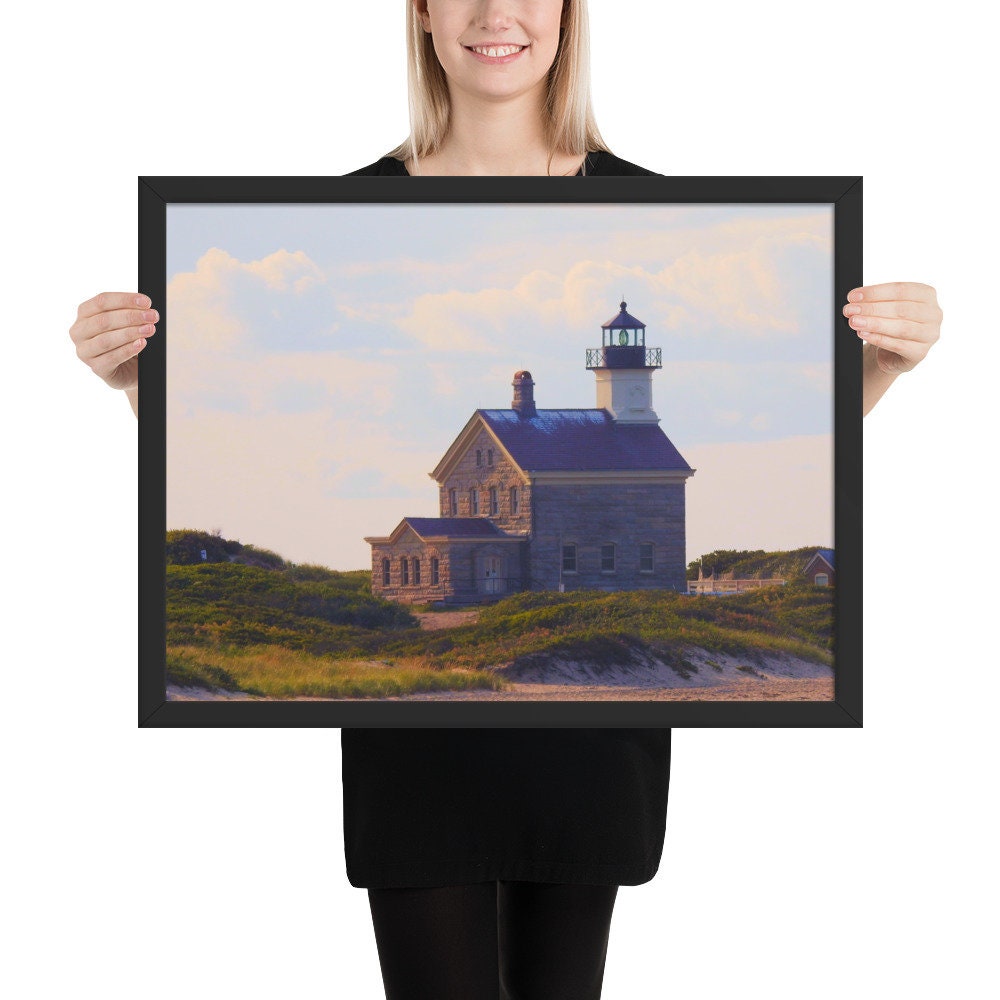 Block Island Lighthouse Northeast Lighthouse Wall Art Framed Poster - Etsy