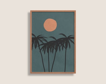 Abstract Palm Tree | Etsy