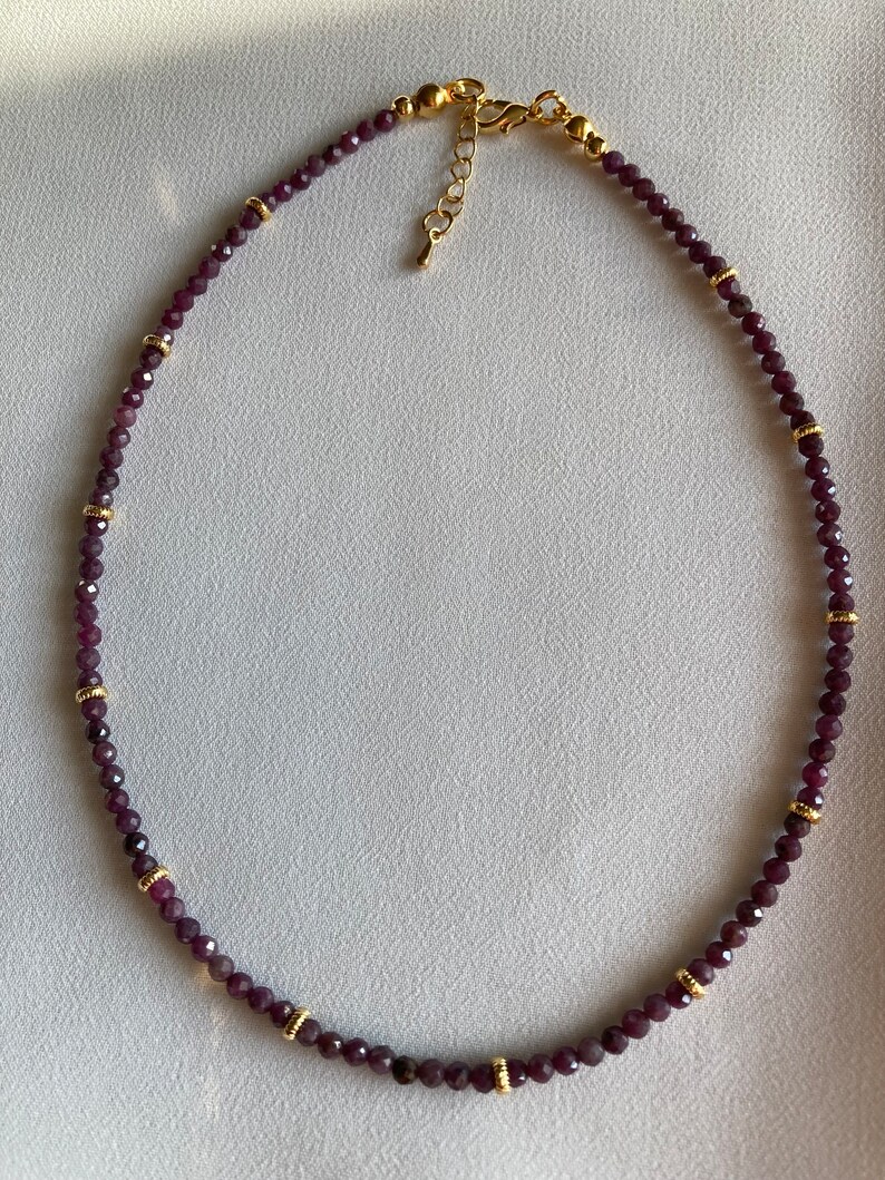 Minimalist Ruby Necklace | Confidence + Joy | Real Gemstone | 4 Mm Ruby ...