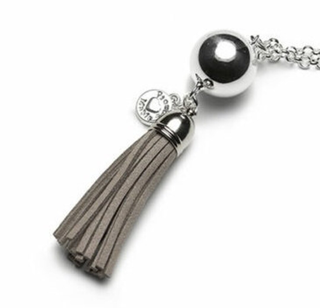 SPECIAL OFFER Baby Bell Fringes Grey With Silver 20mm Bola Bell ...