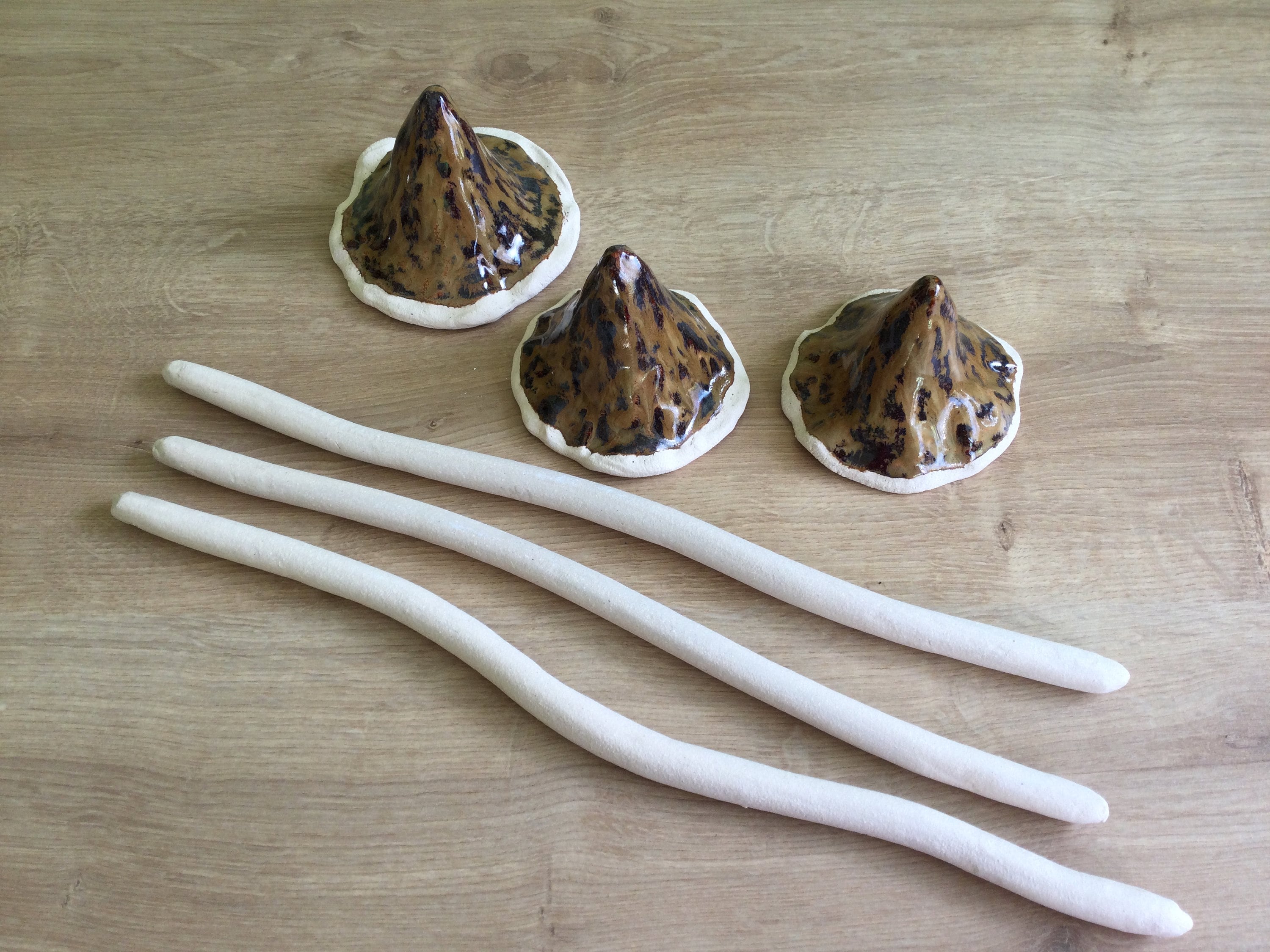 Ceramic Garden Toadstools, Set of 3 - Etsy UK