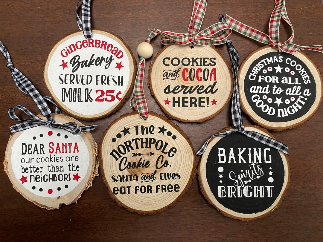 Wood Cookie Ornaments - Etsy
