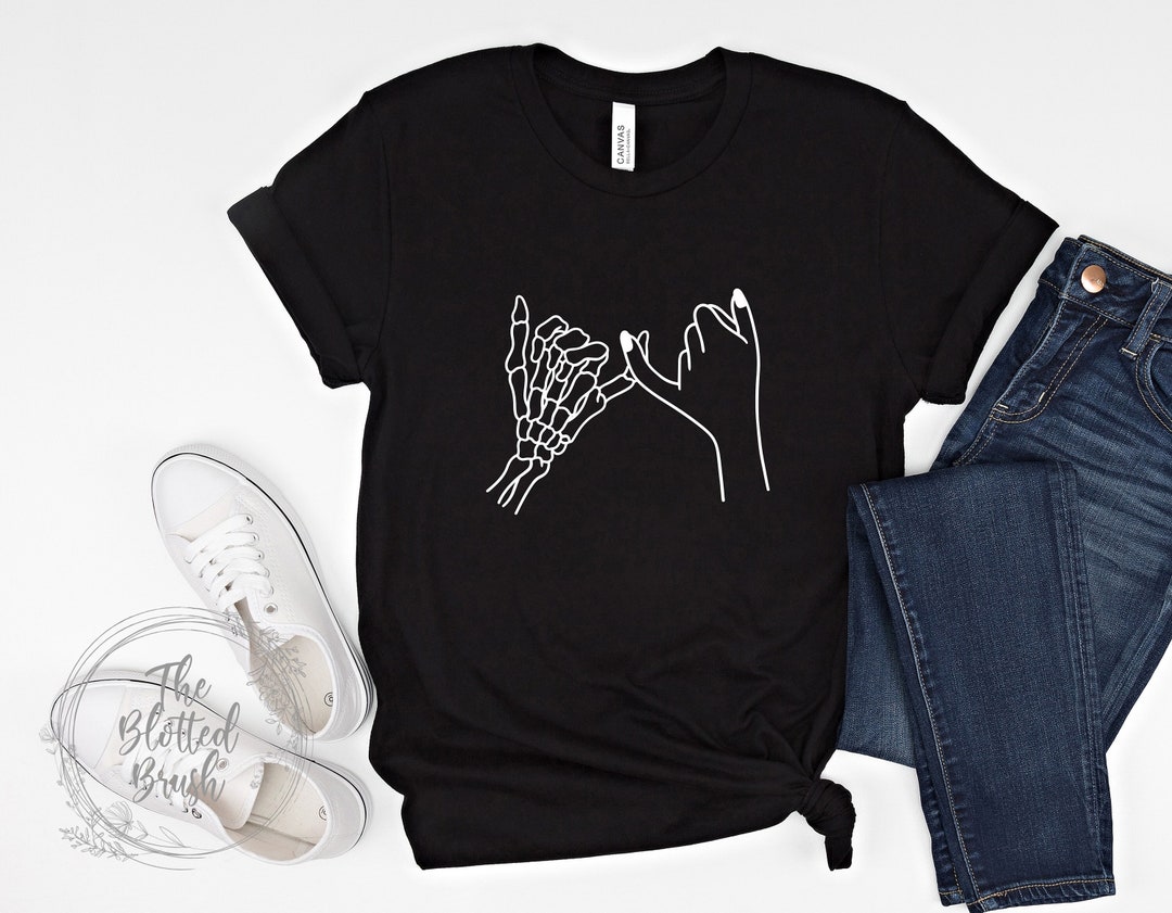 Pinky Swear Til Death Skeleton Hands Spooky Vibes Short - Etsy
