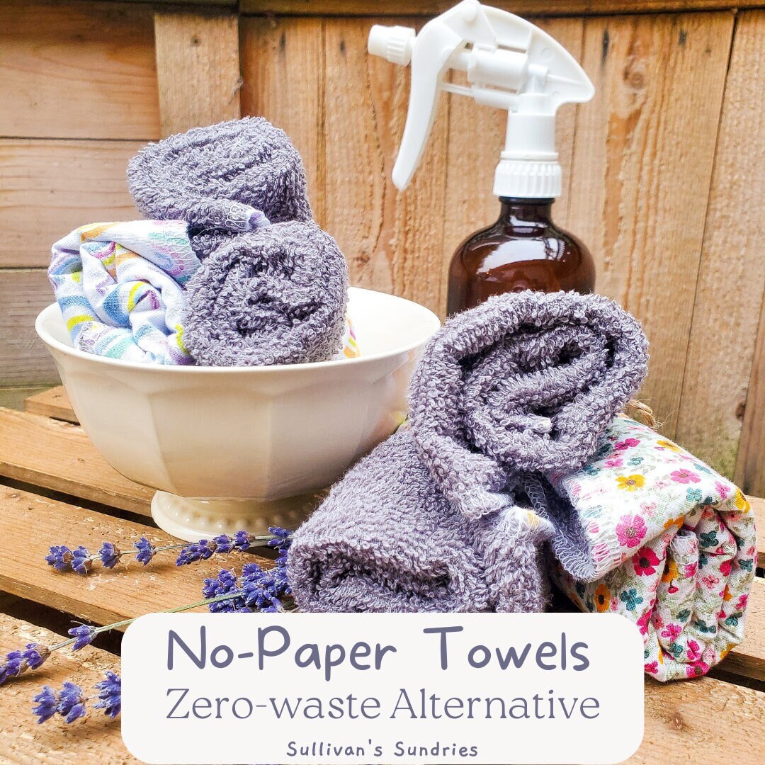 No Paper Towels Eco Friendly Zero Waste Alternative 100% Cotton Cloths ...