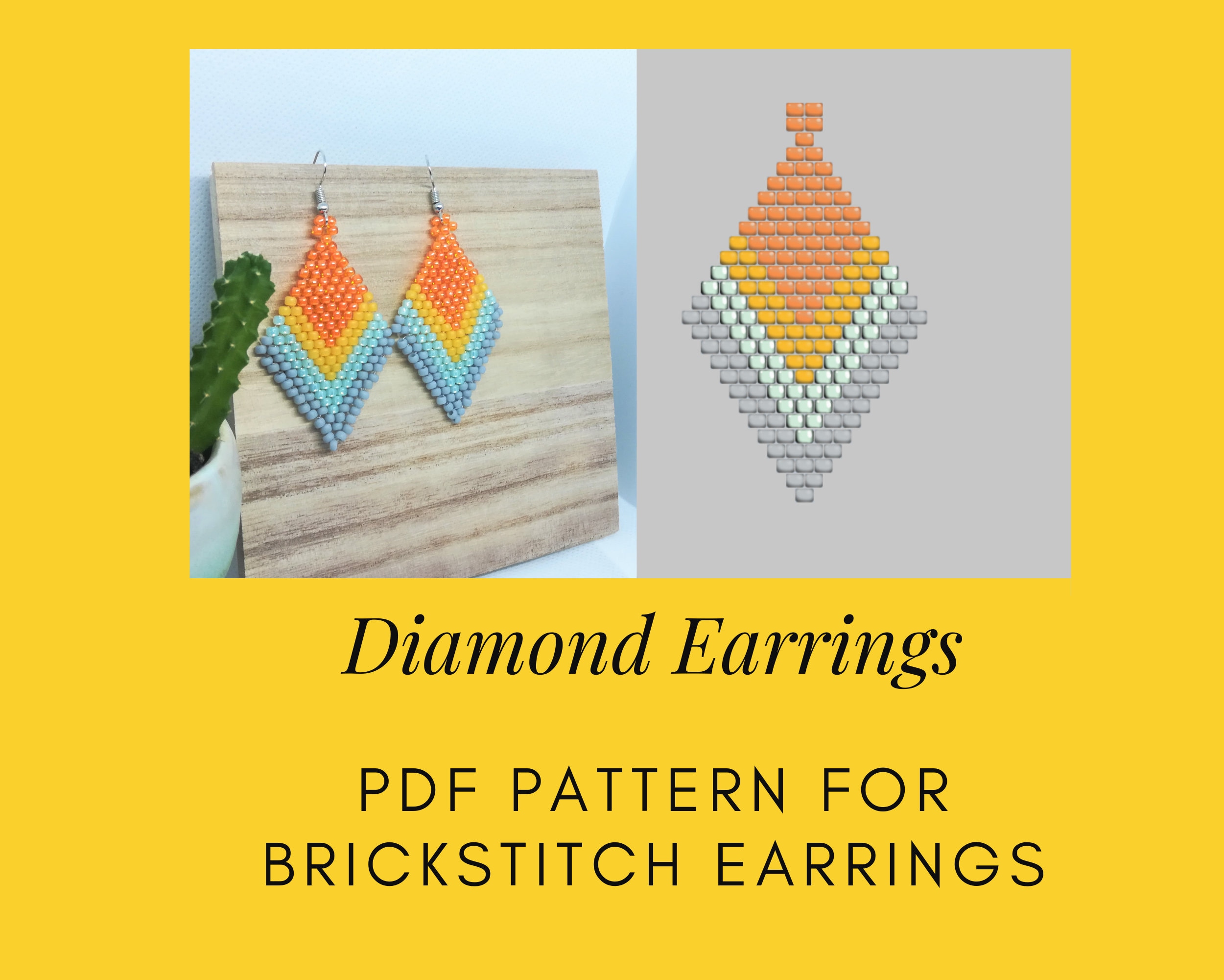 Brick Stitch Tutorial, PDF digitaler Download, Perlenwebmuster ...