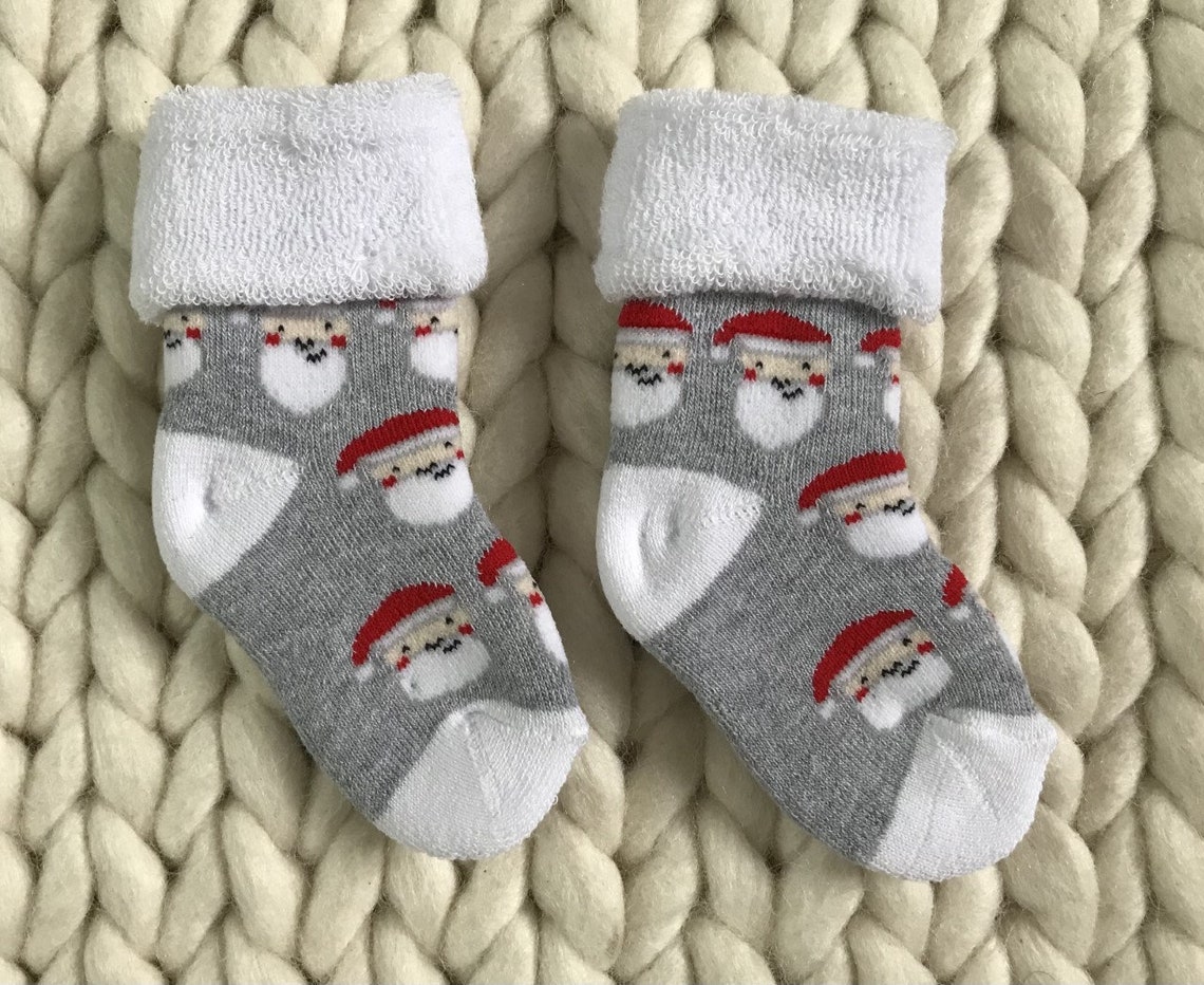 Baby Christmas Novelty Santa Socks Newborn Xmas Gift 0-6M - Etsy