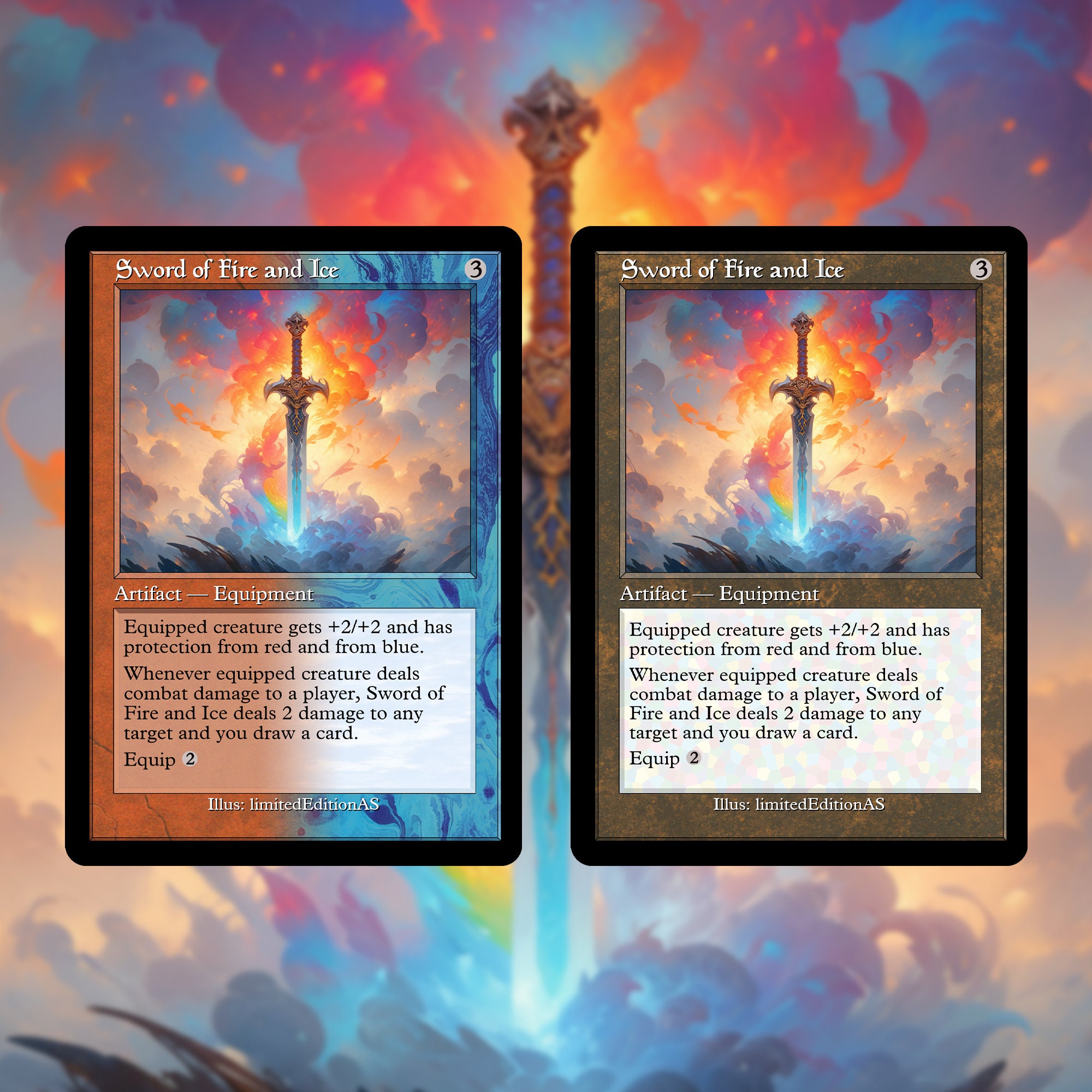 Mirran Swords Cycle Mtg Proxy Mtg Proxies Custom Art - Etsy