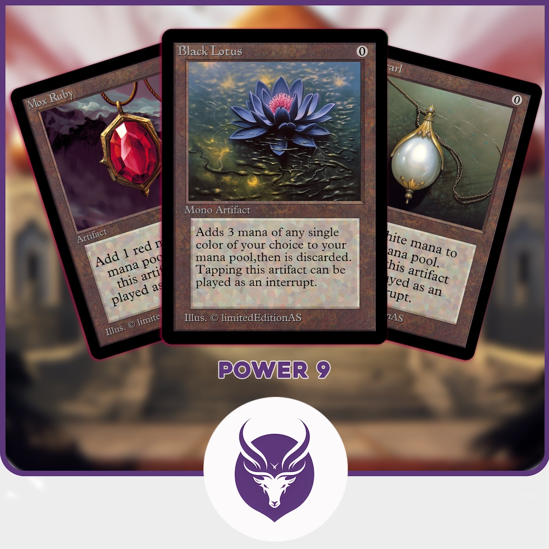 Power 9 Plus Library of Alexandria Mtg Proxy Mtg Proxies - Etsy