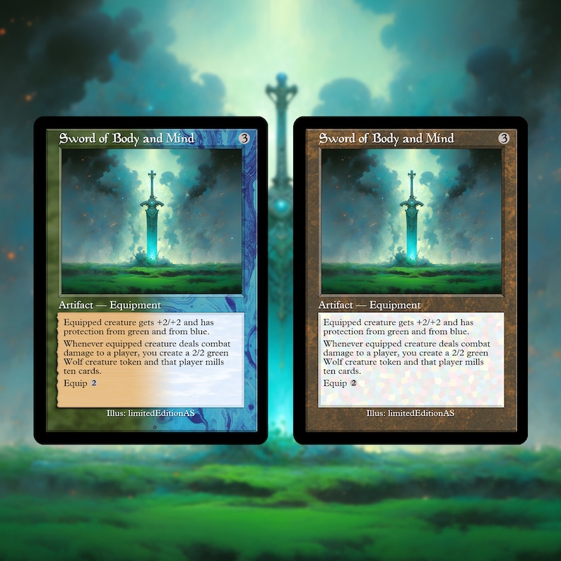 Mirran Swords Cycle Mtg Proxy Mtg Proxies Custom Art - Etsy