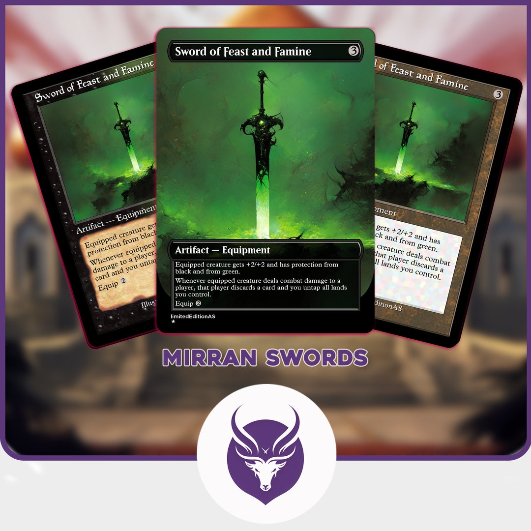 Mirran Swords Cycle Mtg Proxy Mtg Proxies Custom Art - Etsy