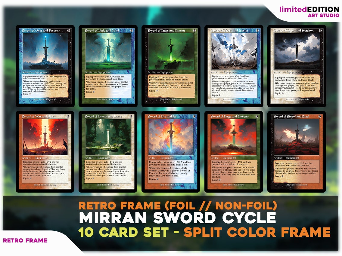 Mirran Swords Cycle Mtg Proxy Mtg Proxies Custom Art - Etsy