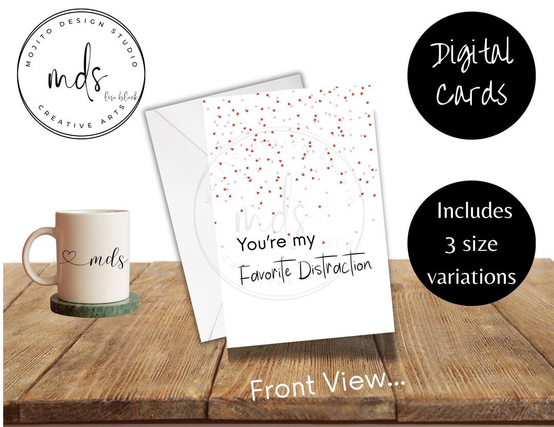 My Favorite Distraction | Printable Greeting Card - Etsy