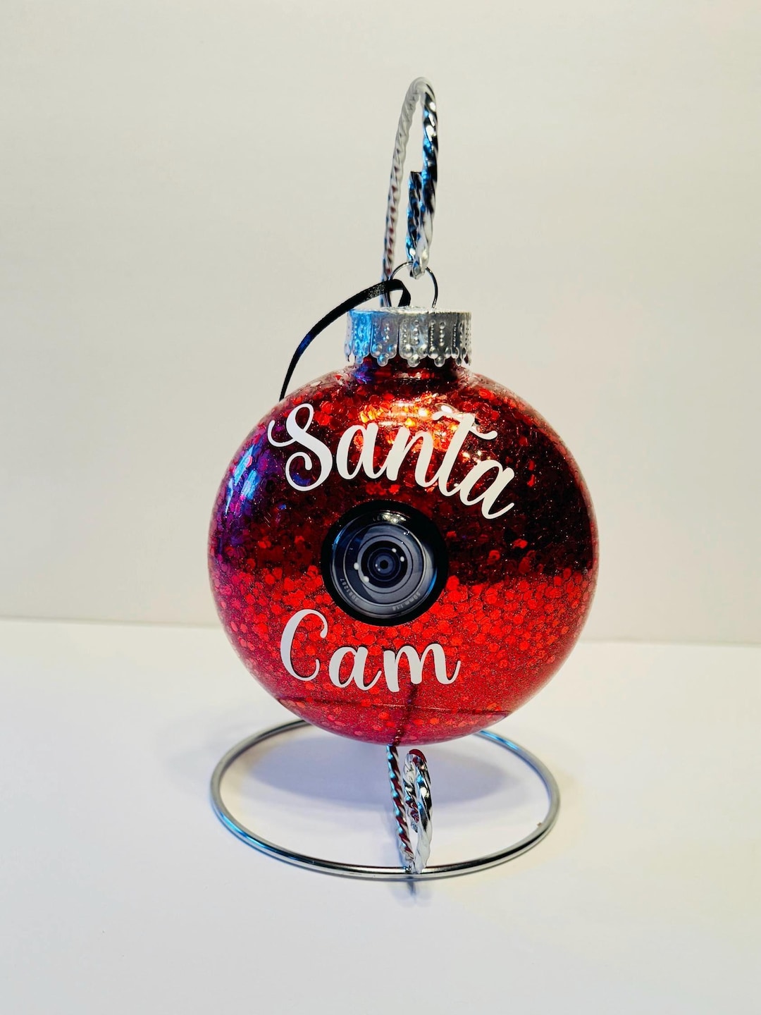 Personalized Santa Cam Christmas Ornament With 3D Camera Lens – Red ...