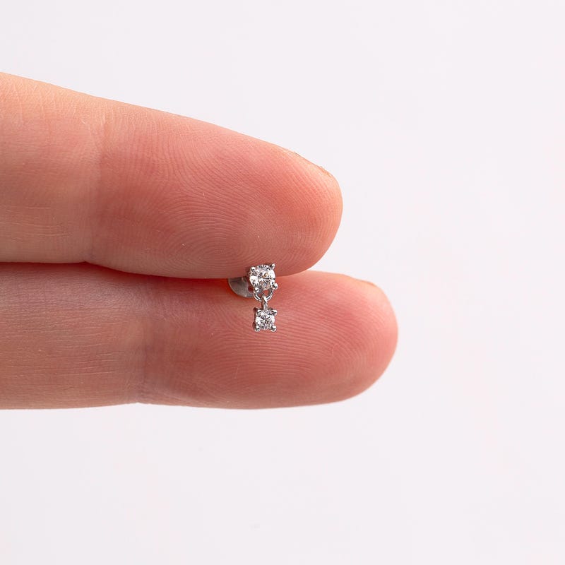 Silver Flat Back Dangle - Etsy