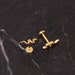 Tiny Snake Externally Threaded Flat Back Stud Earring in Sterling ...