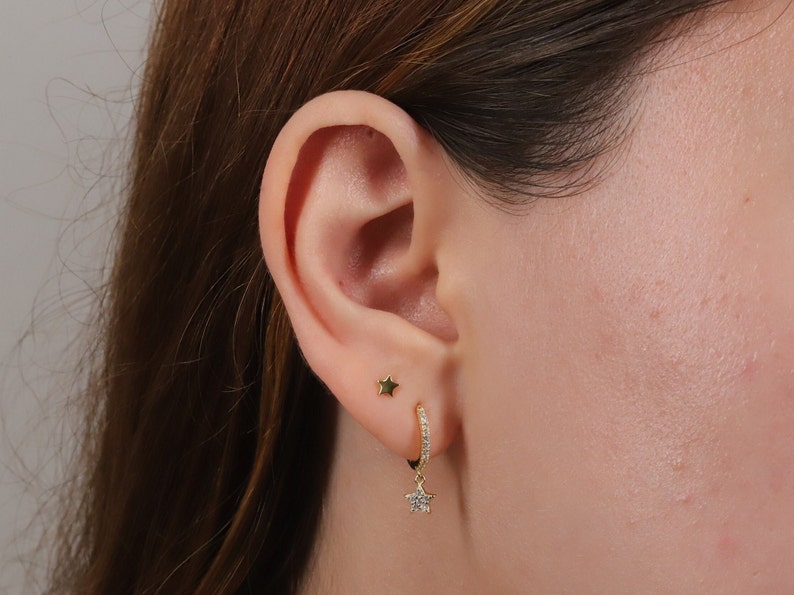 Tiny Star Stud Earrings, Sterling Silver Minimalist Star Earrings ...