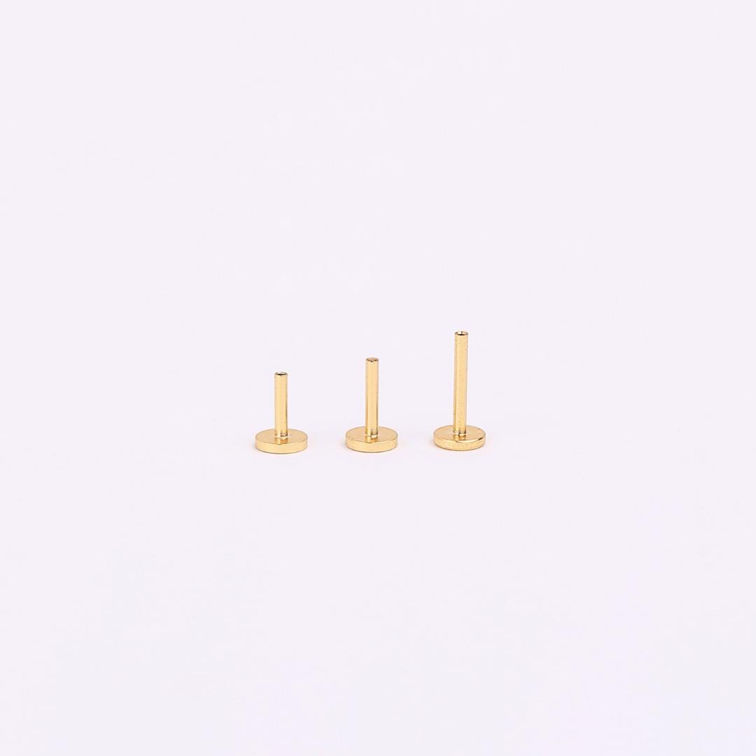 18G Tiny Pear Shape Threadless Push Pin Flat Back Labret Stud Earring ...