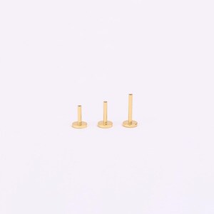 18G CZ Dangle Threadless Push Pin Labret Flat Back Stud Earring ...