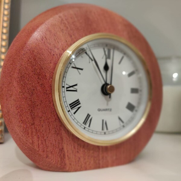 Turned Wood Clock - Etsy