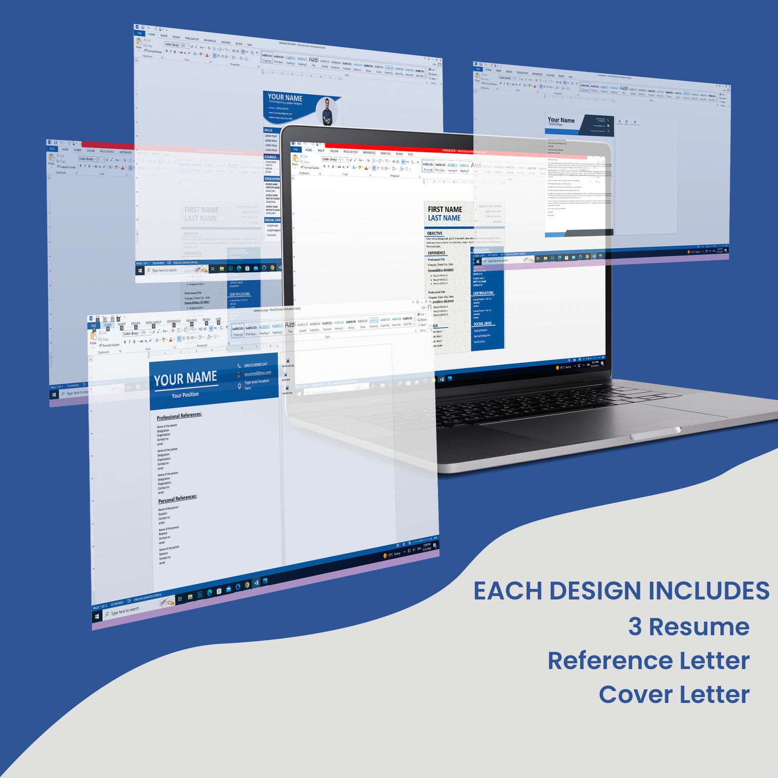 ATS Resume Template Word, Pages, Google Docs, Minimalist ATS CV ...