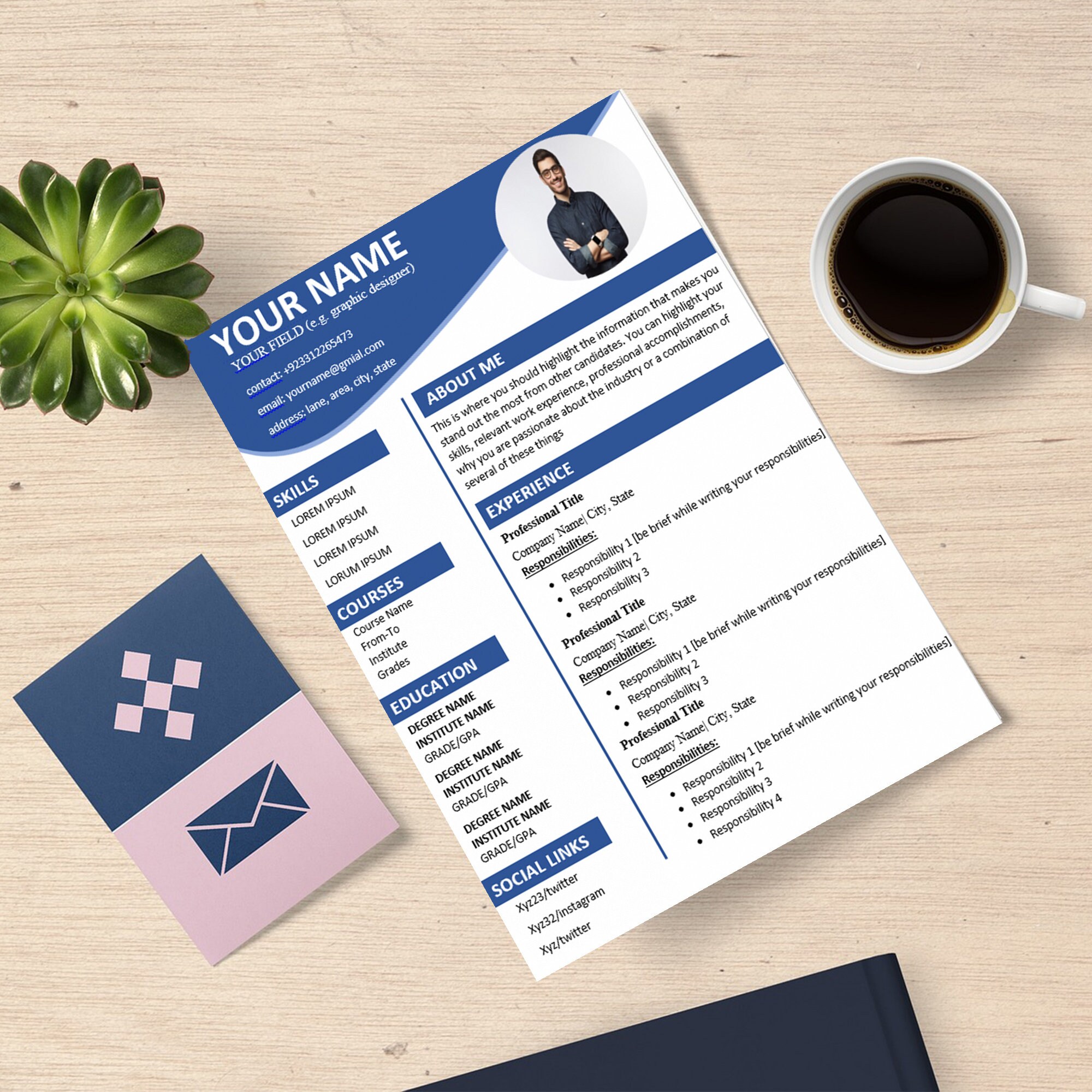Executive Resume Template for Google Docs, Word, Apple Pages Resume, CV ...