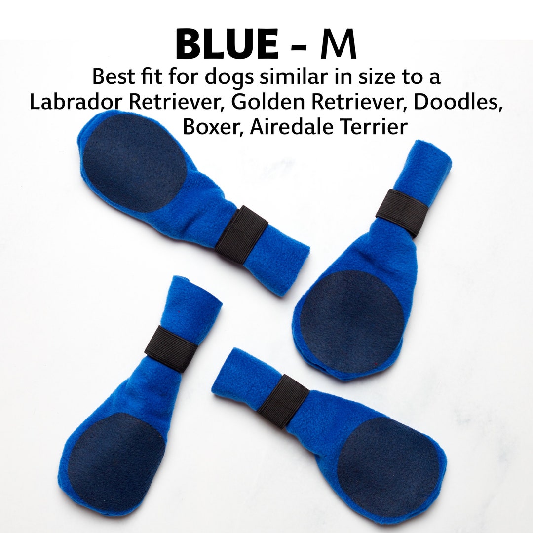 Blue Mitts for Mutts Dog Boots: Rubber Soled Winter Booties (size M) - Etsy
