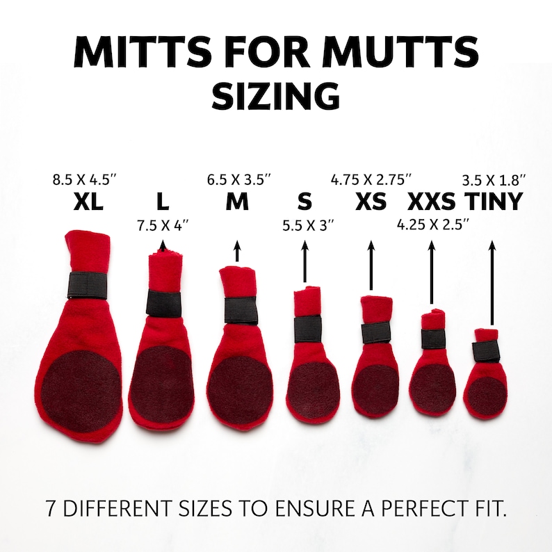 RED TINY, Mitts for Mutts Dog Boots, Winter Boots for Dogs, Rubber ...