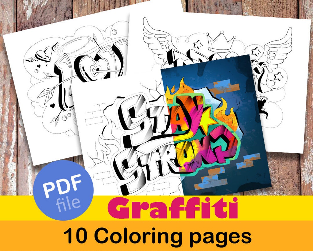 Street Art Fun: Graffiti Coloring Pages - Street Art Graffiti Coloring ...