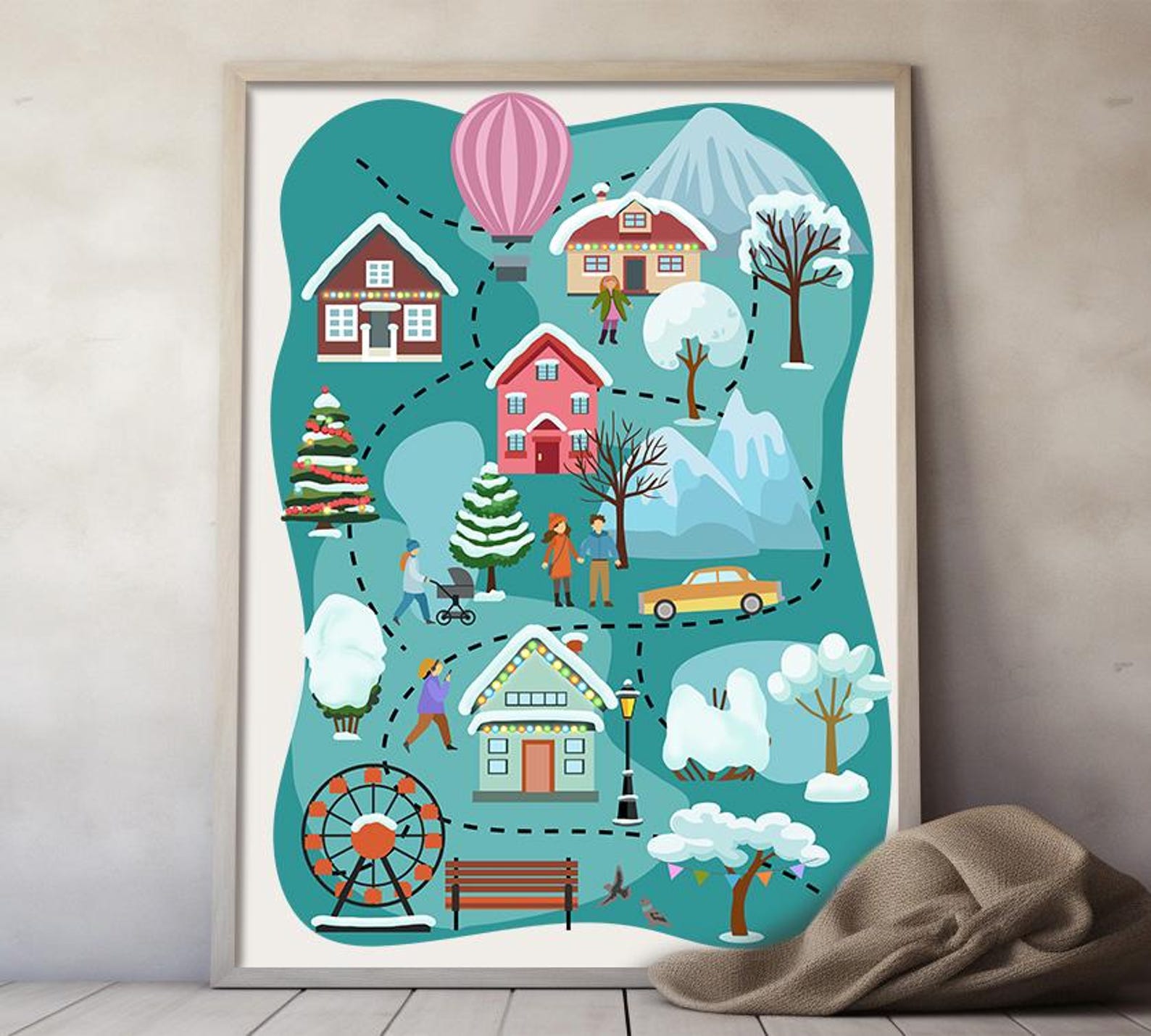 Custom Personalized Map - City Map - Wall Art - Wedding Map - Kids Art ...