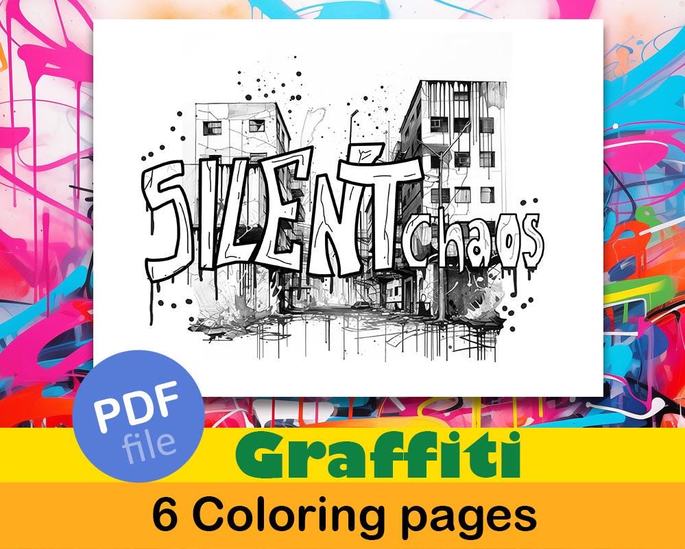 Urban Graffiti Coloring Pages - Street Art Graffiti Coloring Page ...