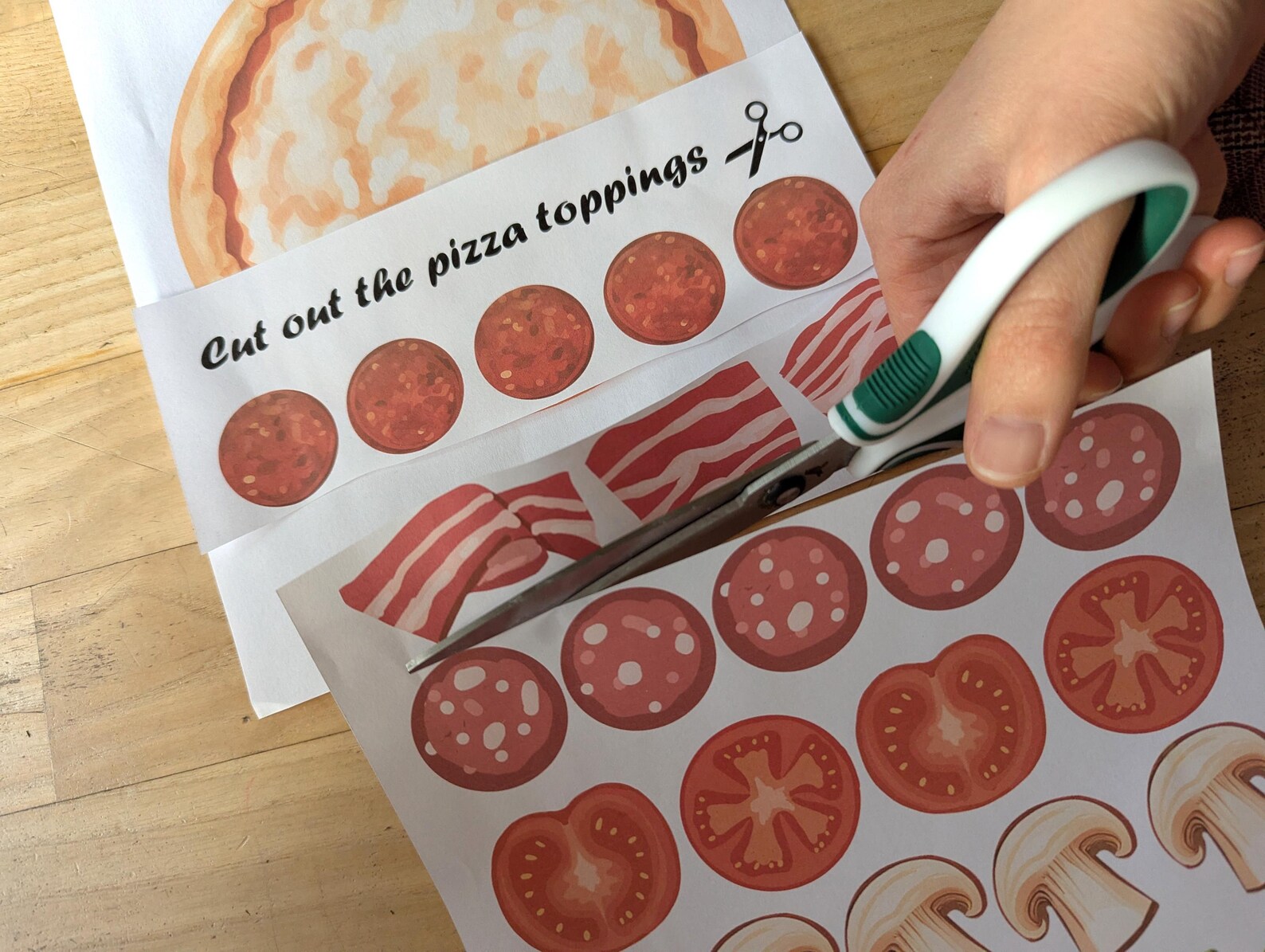 Pizza Craft Printable – Cut and Paste Activity for Kids - Printable ...